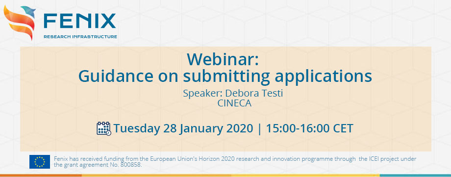 3rd Fenix webinar: Guidance on submitting applications | FENIX